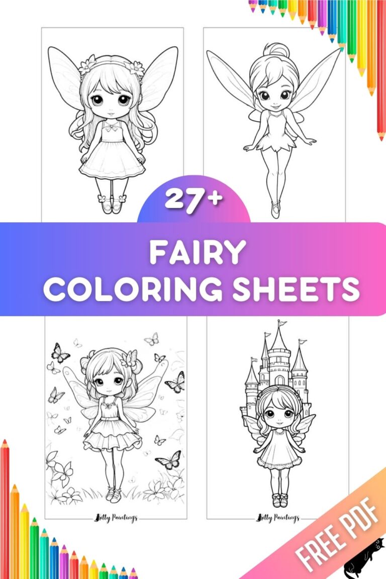 Beautiful Fairy Coloring Pages for Adults and Kids (Free PDF)