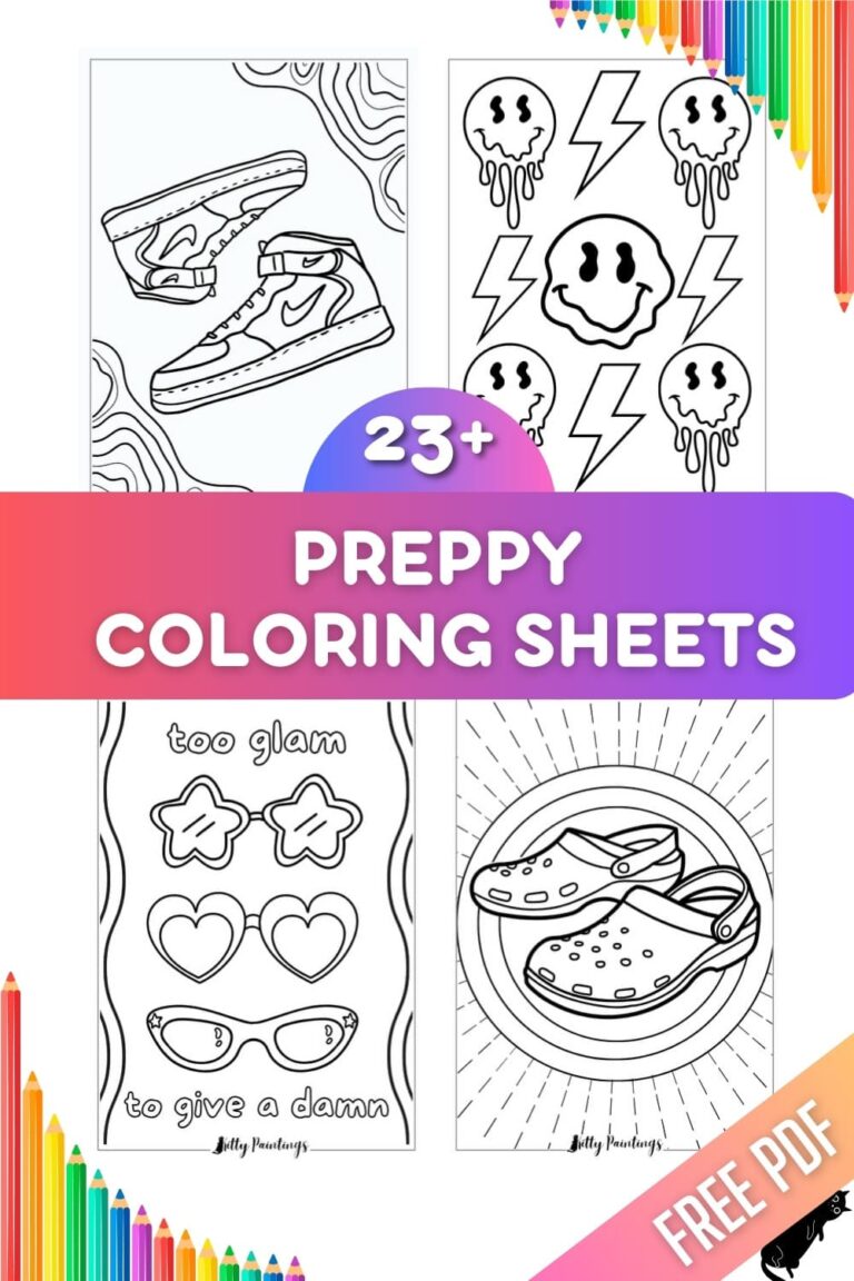 24 Easy Preppy Coloring Pages - Check Out My Cool Creations!