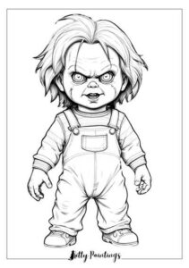 Horror Movie Characters Coloring Pages - Scary Free Printables
