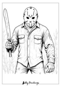 Horror Movie Characters Coloring Pages - Scary Free Printables