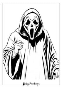 Horror Movie Characters Coloring Pages - Scary Free Printables