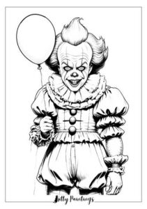 Horror Movie Characters Coloring Pages - Scary Free Printables