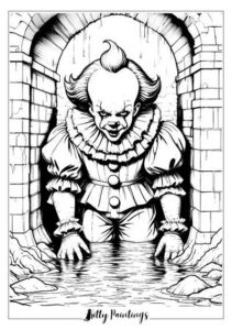 Horror Movie Characters Coloring Pages - Scary Free Printables