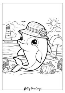 Cute Dolphin Coloring Pages - 24 Free Printables for Kids