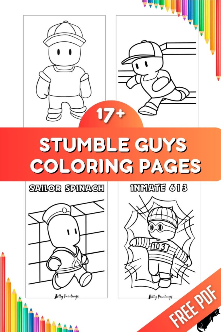 18 Stumble Guys Coloring Pages of Different Game Characters