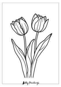 24+ Flowers Coloring Pages - Tulip, Orchid, Daisy, Iris, Dahlia
