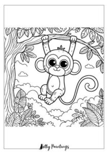 18 Monkey Coloring Pages for Kids (Free Printable Images)