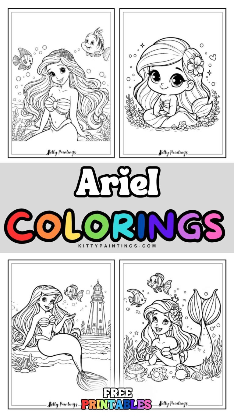 24+ Ariel Coloring Pages With Freee Printables for Kids