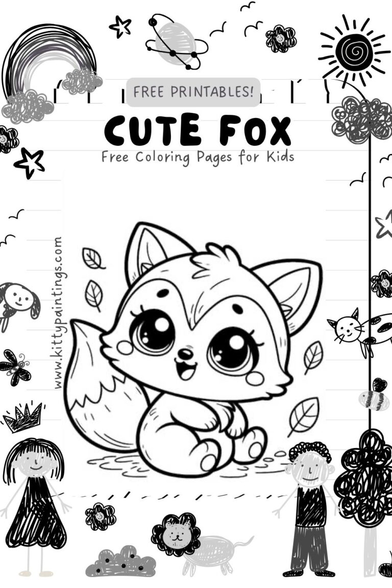 21+ Fox Coloring Pages for Kids and Toddlers (Free Printables)