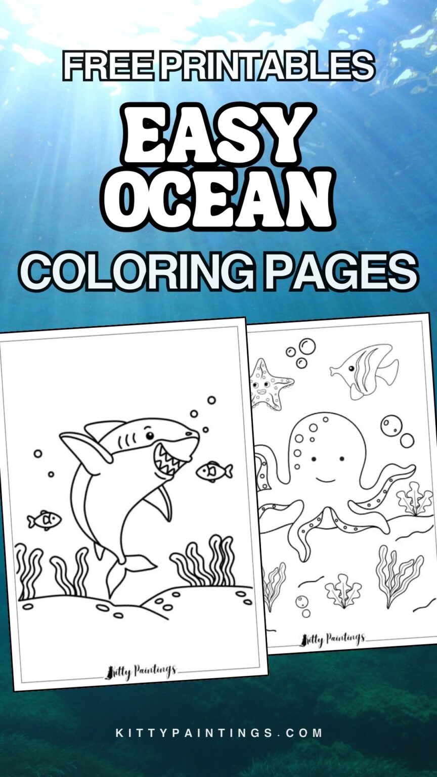 22+ Ocean Coloring Pages for Kids and Adults (Free Printables)